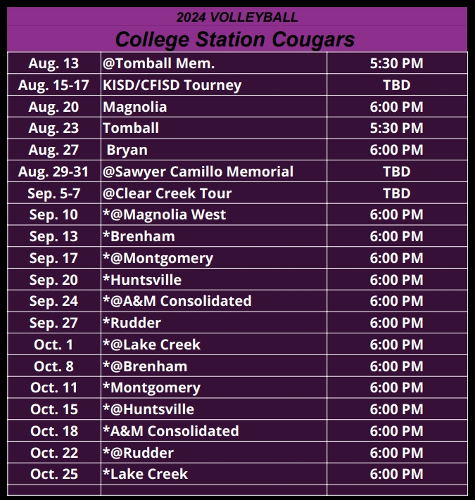 2024 Volleyball Schedules – bcsBALL.com
